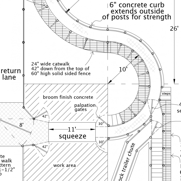Cattle Pen Drawings | View Humane Cattle Pens and Corrals